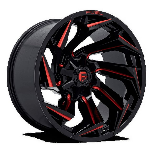 Fuel D755 Reaction 22X12 8X165.1 -44Et 124.3Cb Gloss Black Milled With ...