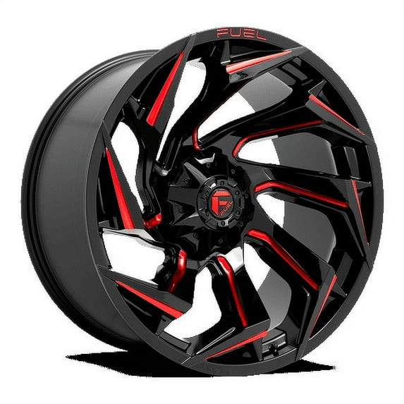 Fuel D755 Reaction 24X12 8X170 -44Et 125.1Cb Gloss Black Milled With ...