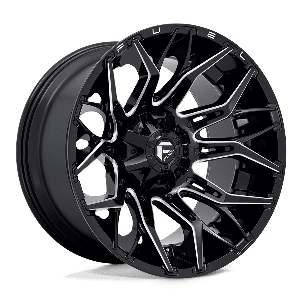 Fuel D769 Twitch 22X12 8X180 -44Et 124.3Cb Glossy Black Milled Wheel - Walmart.com