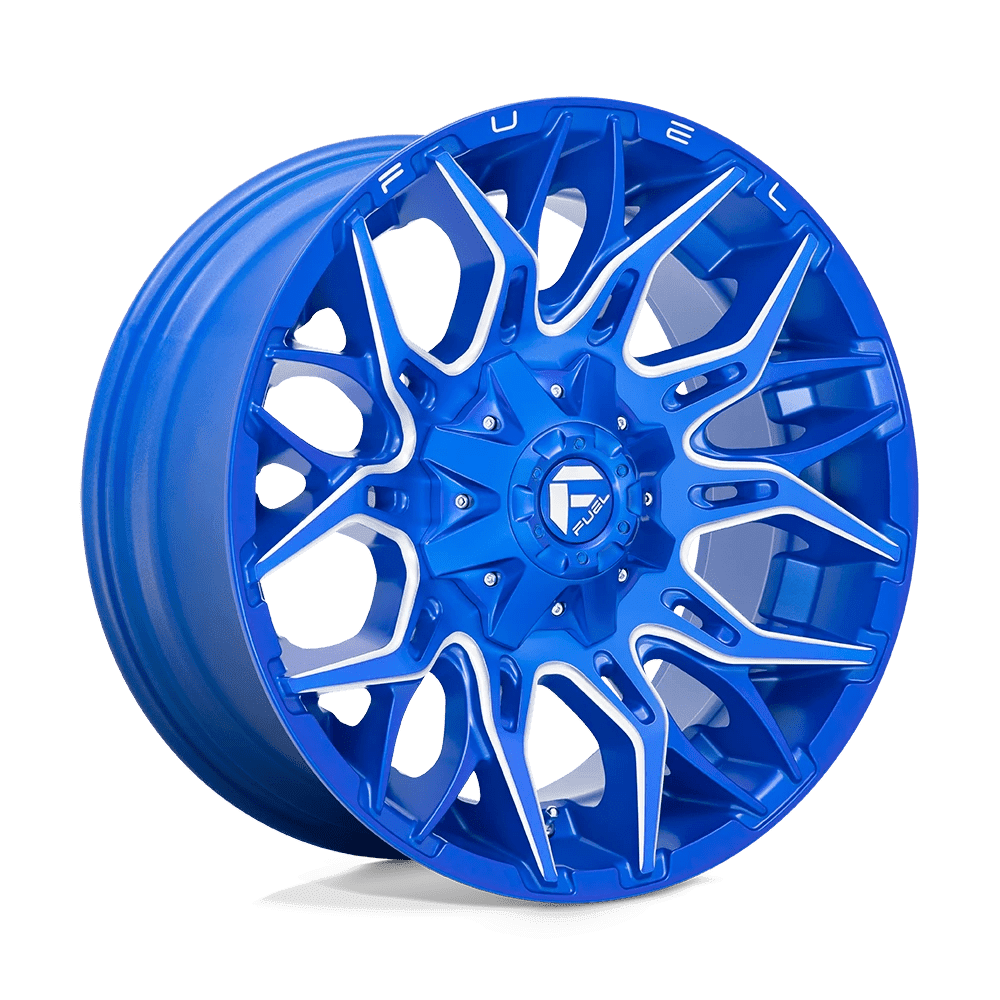 Fuel D770 Twitch 20X10 8X165.1 -18Et 110.2Cb Anodized Blue Milled Wheel ...