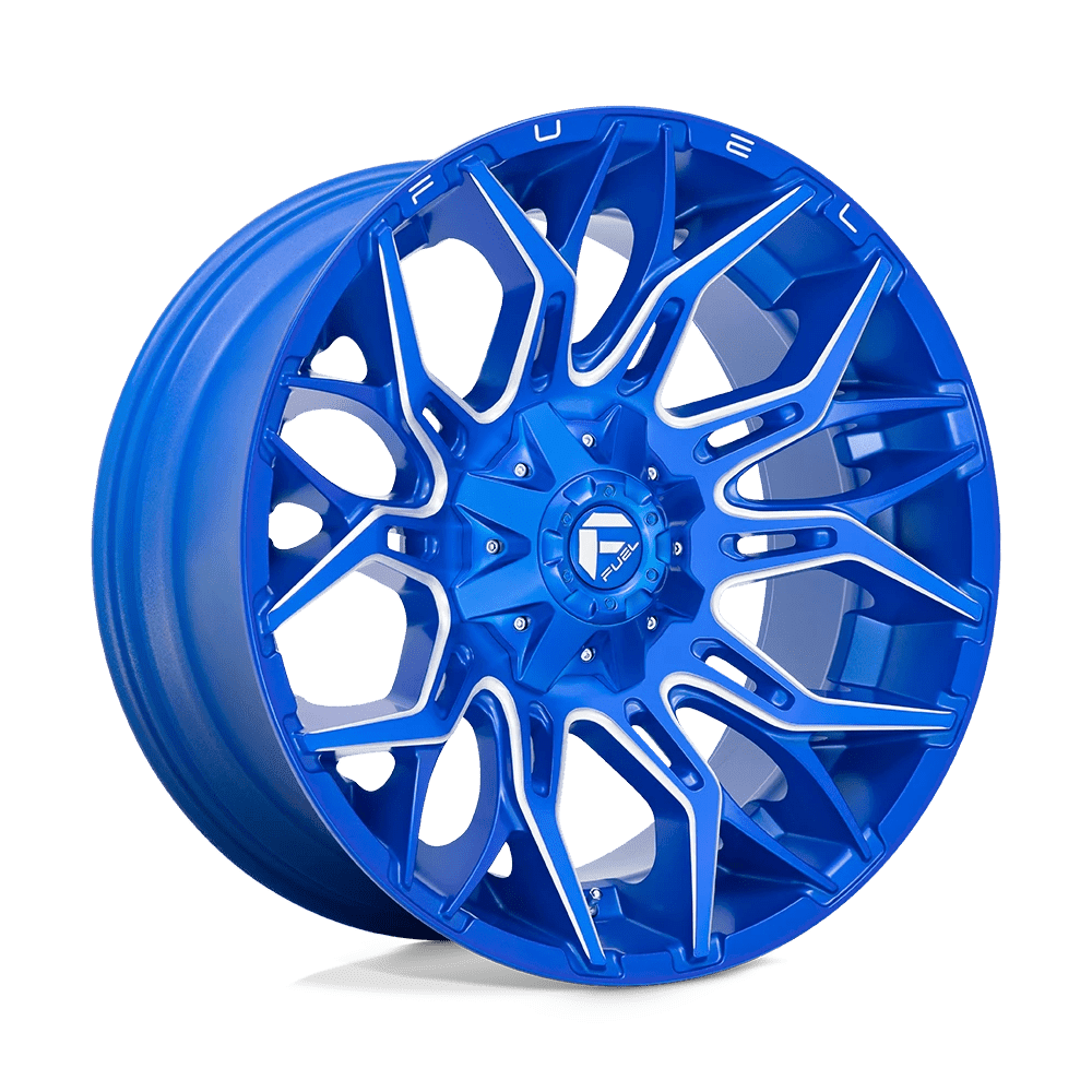 Fuel D770 Twitch 22X10 8X165.1 -18Et 78Cb Anodized Blue Milled Wheel ...