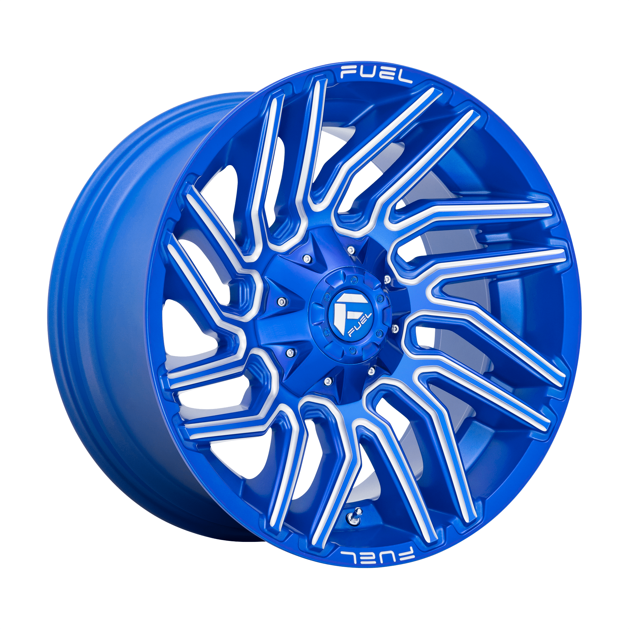 Fuel D774 Typhoon 20X10 8X180 -18Et 110.2Cb Anodized Blue Milled Wheel ...