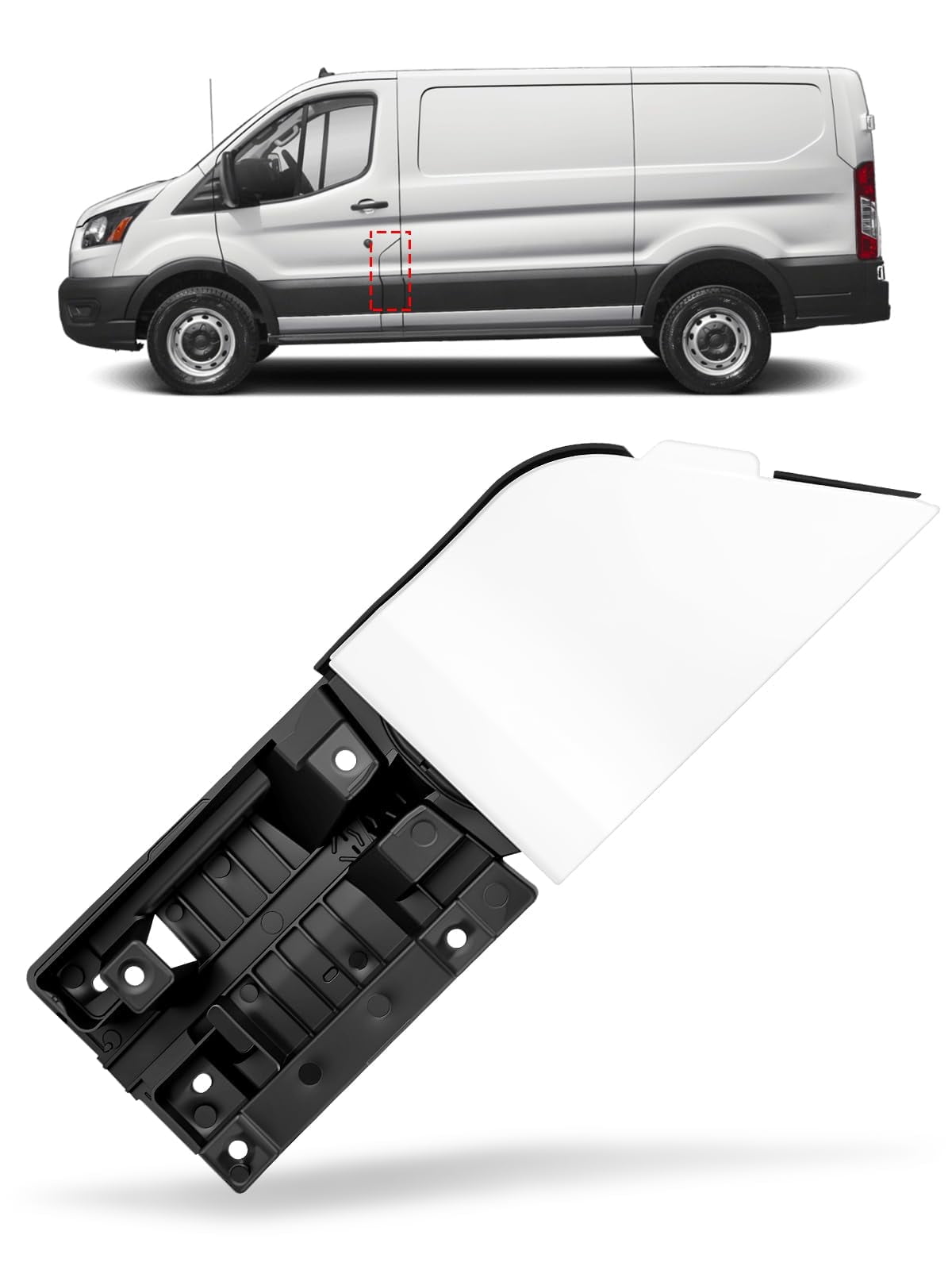Fuel Filler Door Housing Gas Door w/Cover For 2015-2024 Ford Transit ...