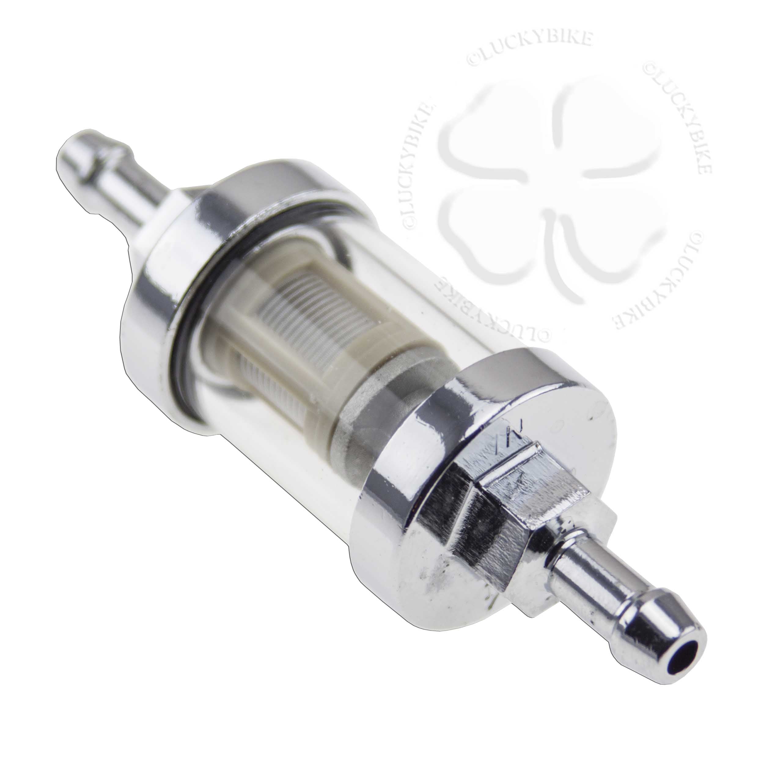 Fuel Filter Glass Chrome Universal 6mm 1/4 Inch Rear Screen Re-Usable ...