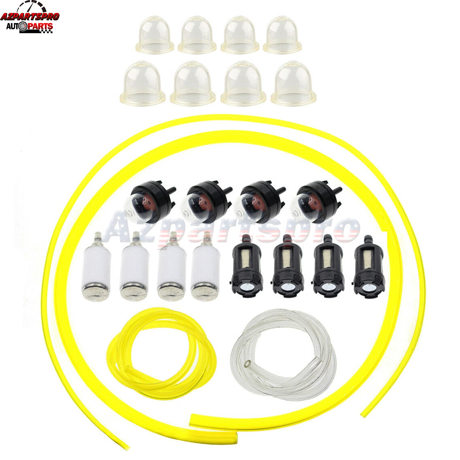 Fuel Filter Line Hose Primer Bulb Kit For Poulan Weed Eater Gas Trimmer ...