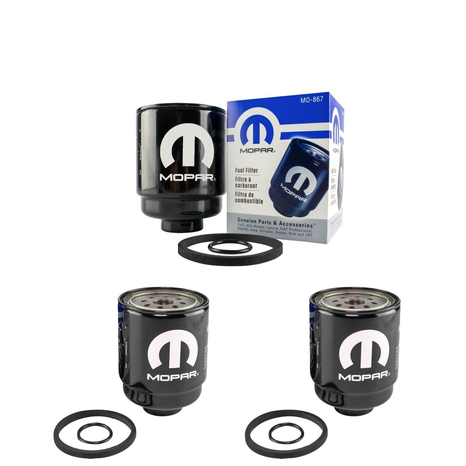 Fuel Filter Water Separator Gasket Set of 3 for Ram 6.7L Diesel Trucks ...