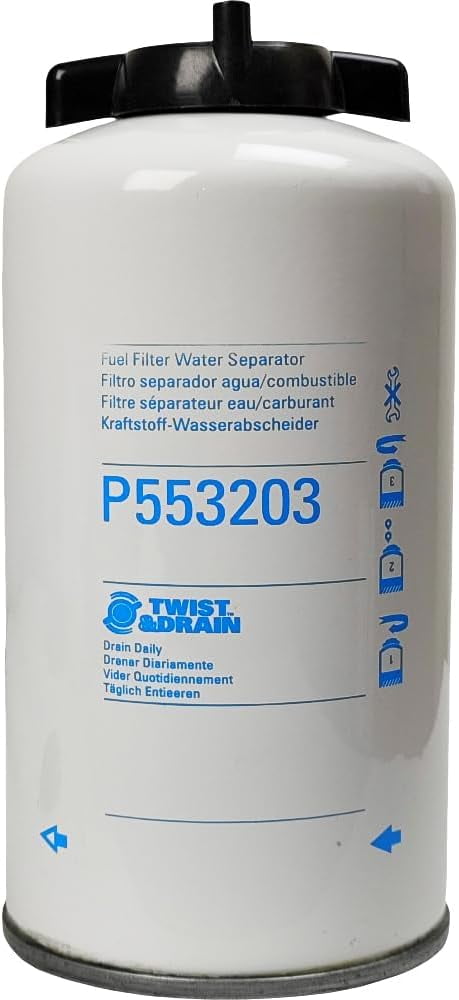 Fuel Filter Water Separator P553203 BF1214 33405 Spin-On Twist Drain 3 ...