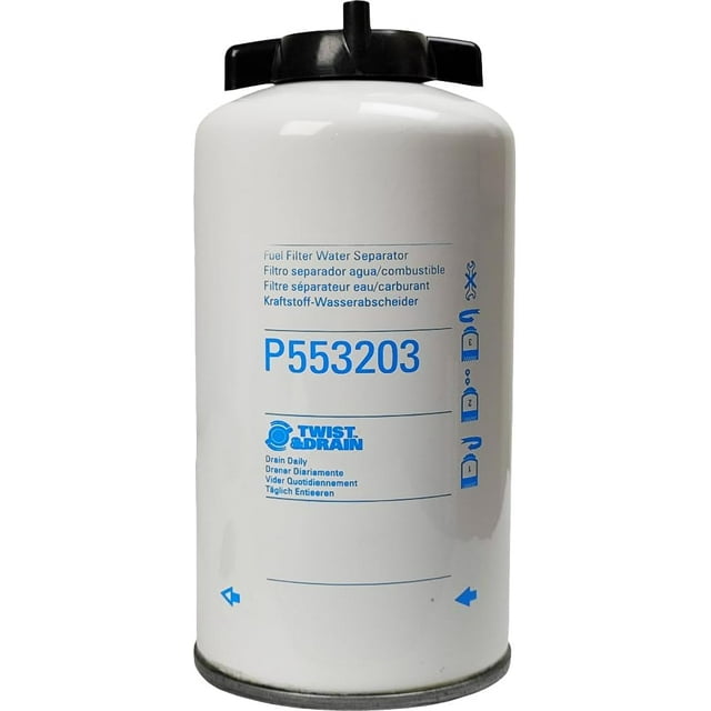 Fuel Filter Water Separator P553203 BF1214 33405 Spin-On Twist Drain 3 ...
