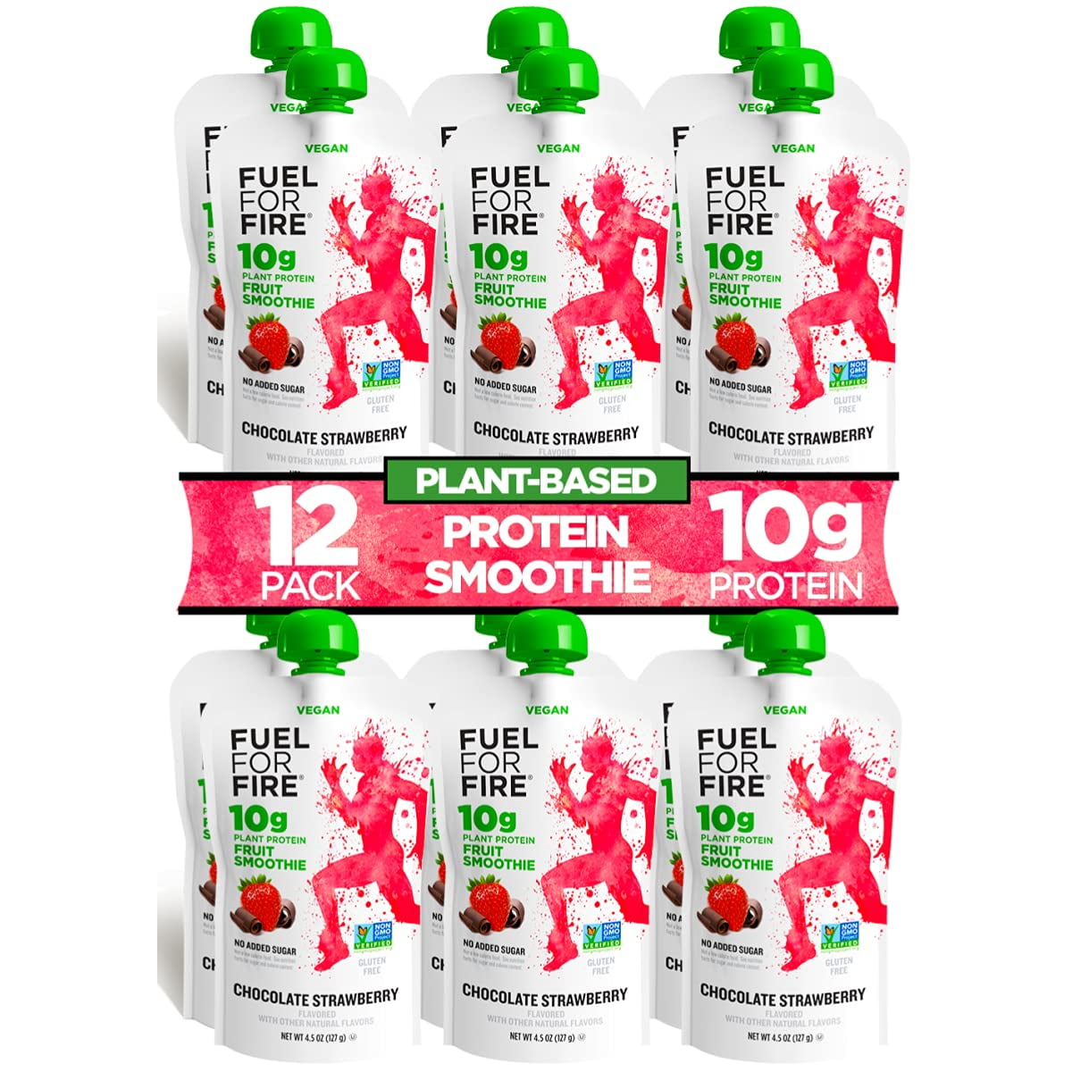 Fuel for Fire VEGAN MMF7 Protein Smoothie Pouch - Chocolate (12-Pk ...
