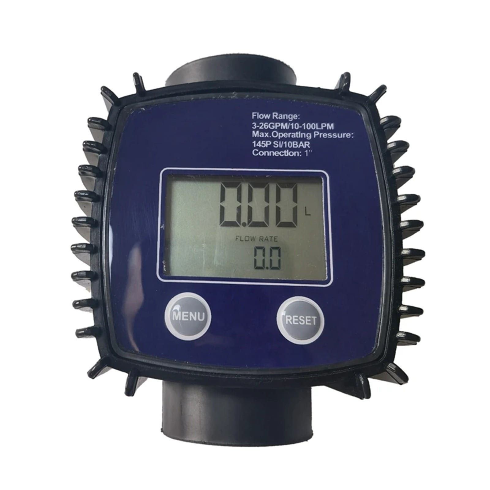 Fuel Flow Meter K25 Stainless Steel Inner Screw Nylon Shell Digital LCD ...