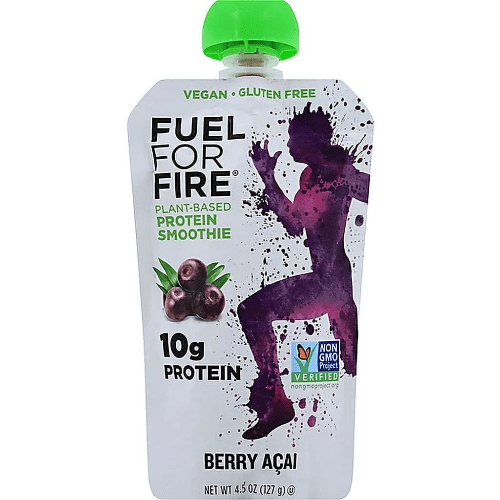 Fuel For Fire Berry Acai Protein Smoothie, 6-Pack 4.5 oz. Pouches ...