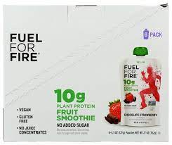 Fuel For Fire Protein Fruit Smoothie Chocolate Strawberry 4.5 oz Each ...