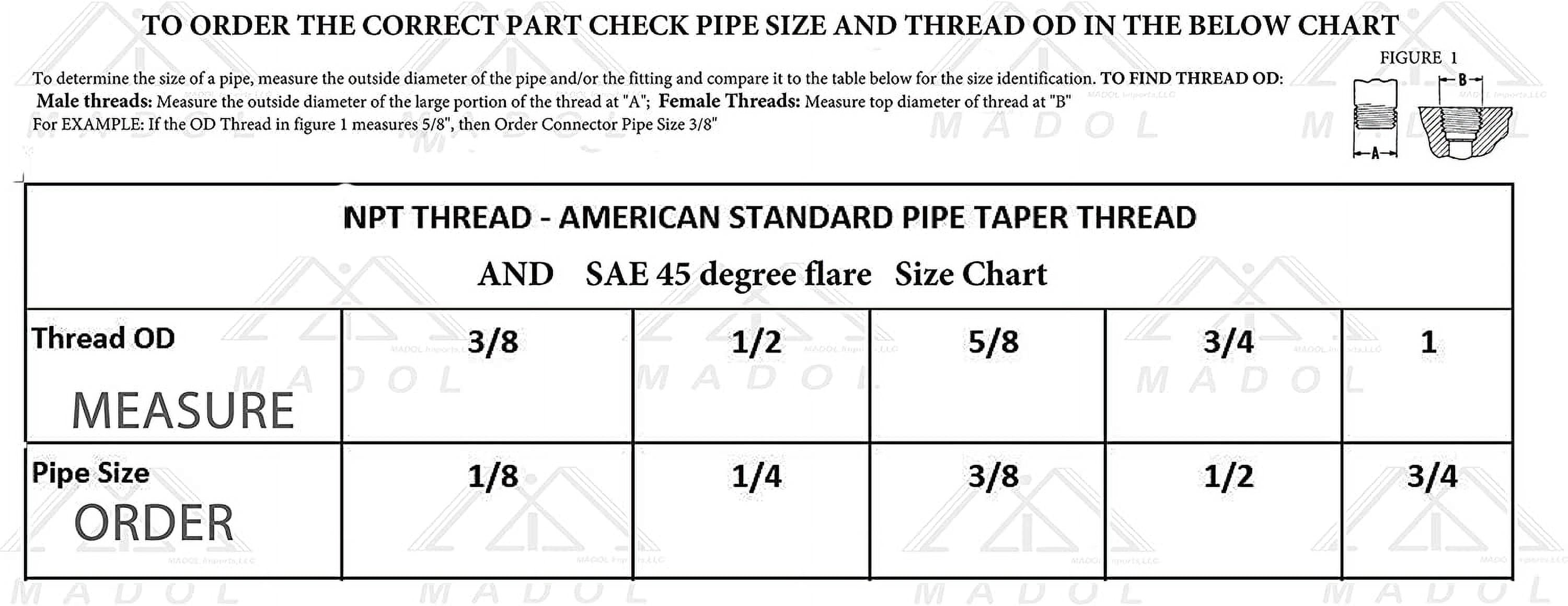 Fuel or Gas Line Brass Half Union Fitting, Connector Coupling adapter ...
