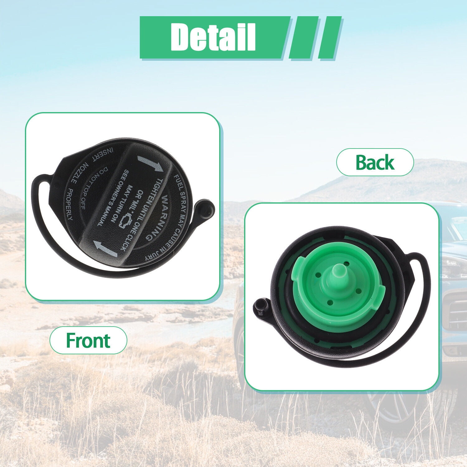 Fuel Gas Tank Cap Filler Cap with Retaining Strap for 2011-2018 Porsche ...