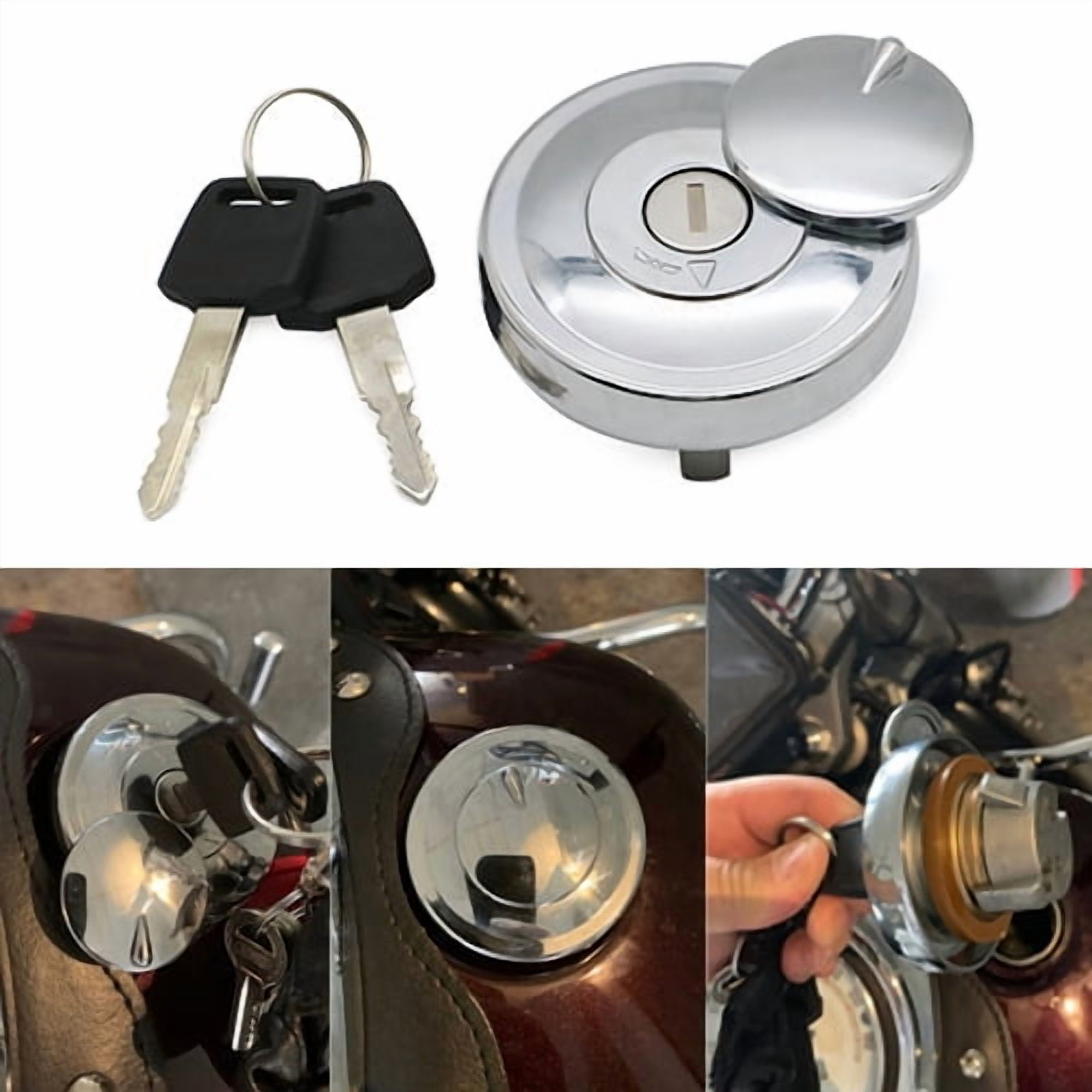 Fuel Gas Tank Cap Motorcycle with 2 Keys for Yamaha Stratoliner 2006 ...
