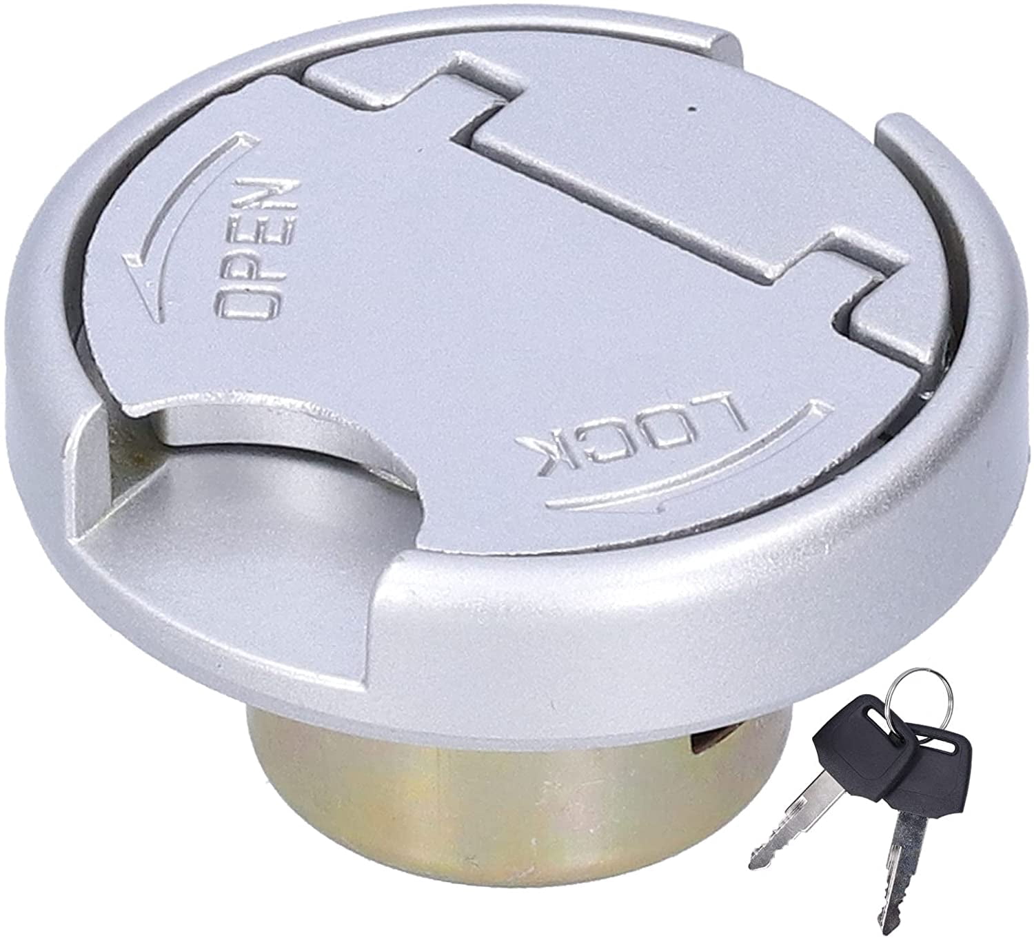 Fuel Gas Tank Cap,Stainless Steel GY6 Fuel Cap with Key Locking Fuel ...