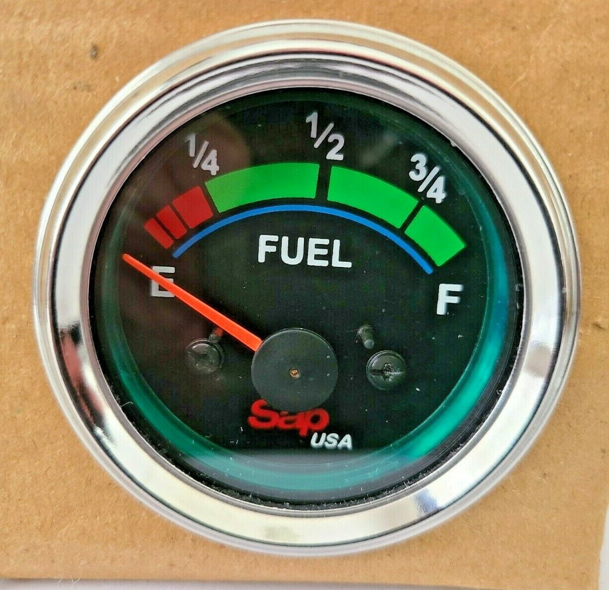 Fuel Gauge Black Silver Bezel 2 Inch 52mm 12 Voltage 10-180 Ohms Car ...