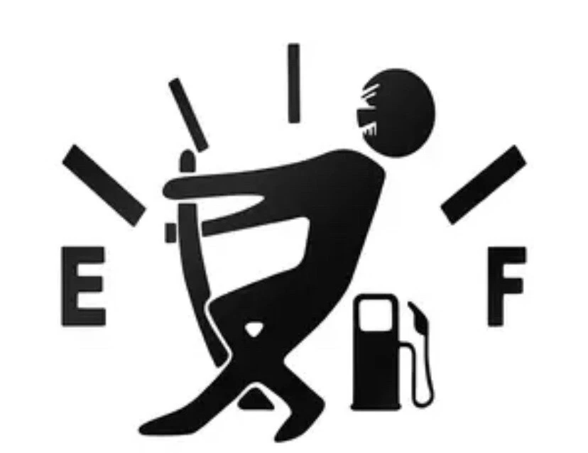 Fuel Gauge Decal Stick guy funny empty low gas fuel door vinyl sticker ...