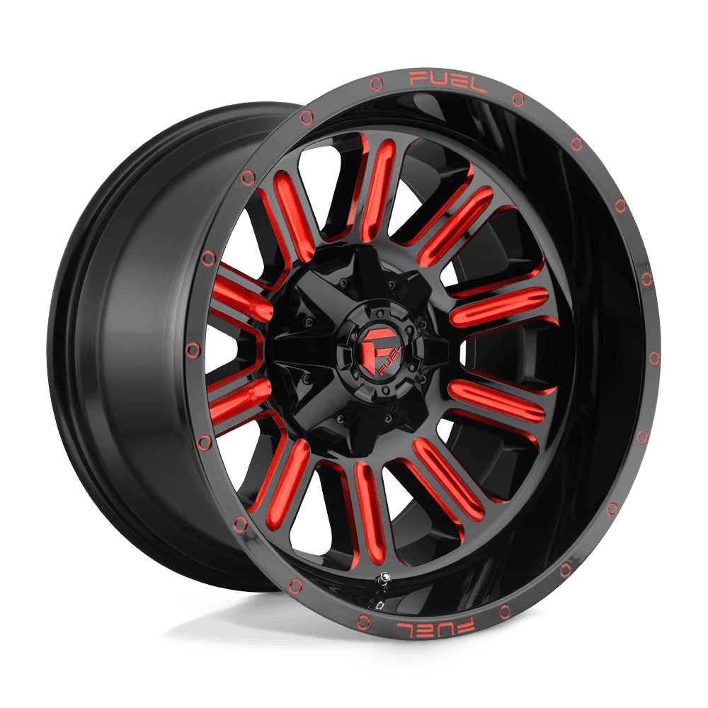 Fuel Hardline 15X8 Gloss Black Red Tinted Clear Wheel - Walmart.com