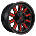 Fuel Hardline 15X8 Gloss Black Red Tinted Clear Wheel - Walmart.com
