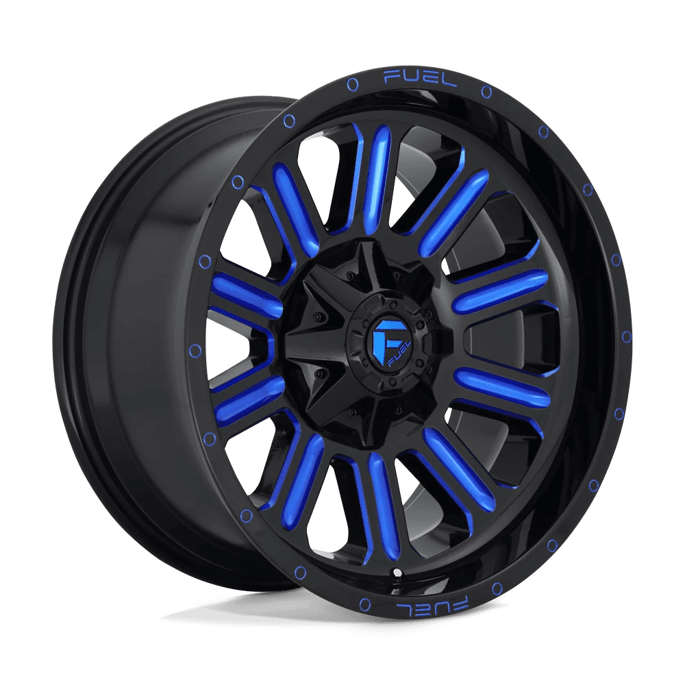 Fuel Hardline 18X9 Gloss Black Blue Tinted Clear Wheel - Walmart.com
