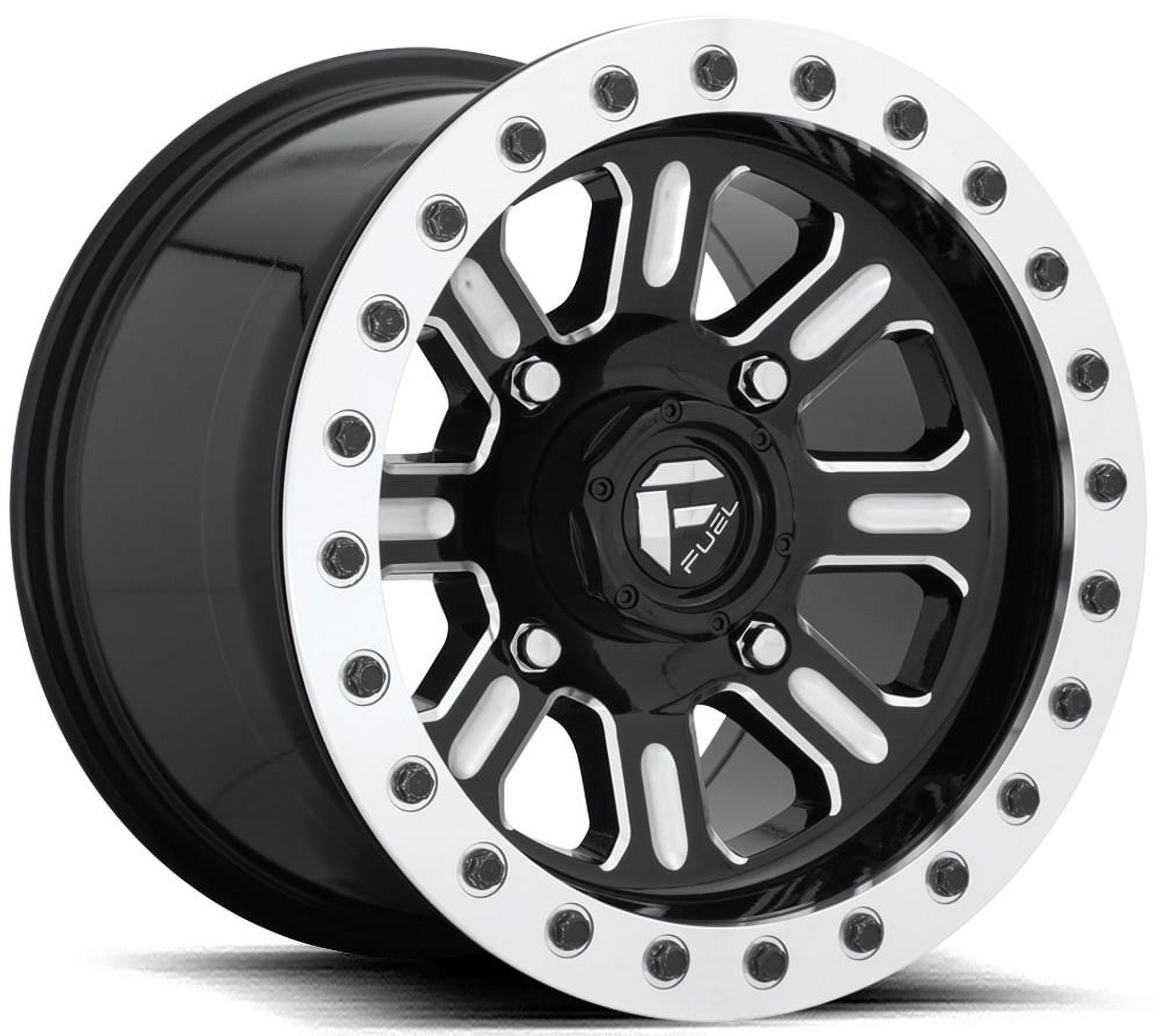 Fuel Hardline Beadlock 15x10 Wide ATV/UTV Wheel - Gloss Black (4/137) 5 ...