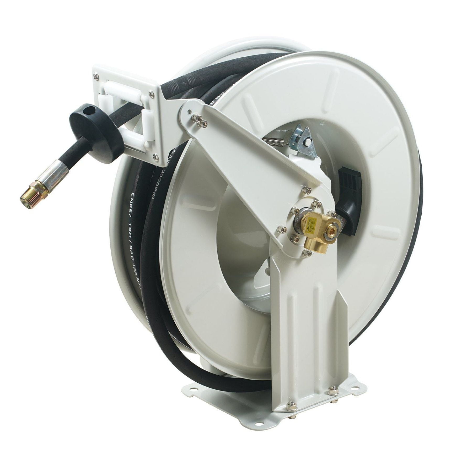 Fuel Hose Reel 1/4" x 50', Heavy Duty Retractable Grease Hose Reel ...