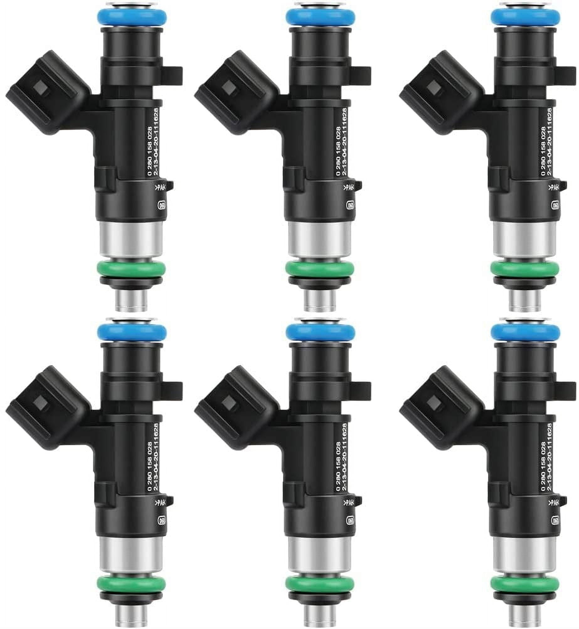 Fuel Injectors,ECCPP 6pcs 4 Hole Fuel Injector Kits Compatible fit for ...