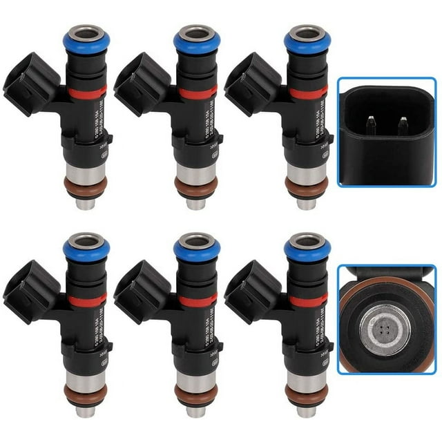 Fuel Injectors ECCPP 6pcs 4 Holes Fuel Injector Kit 0280158154 fit for ...