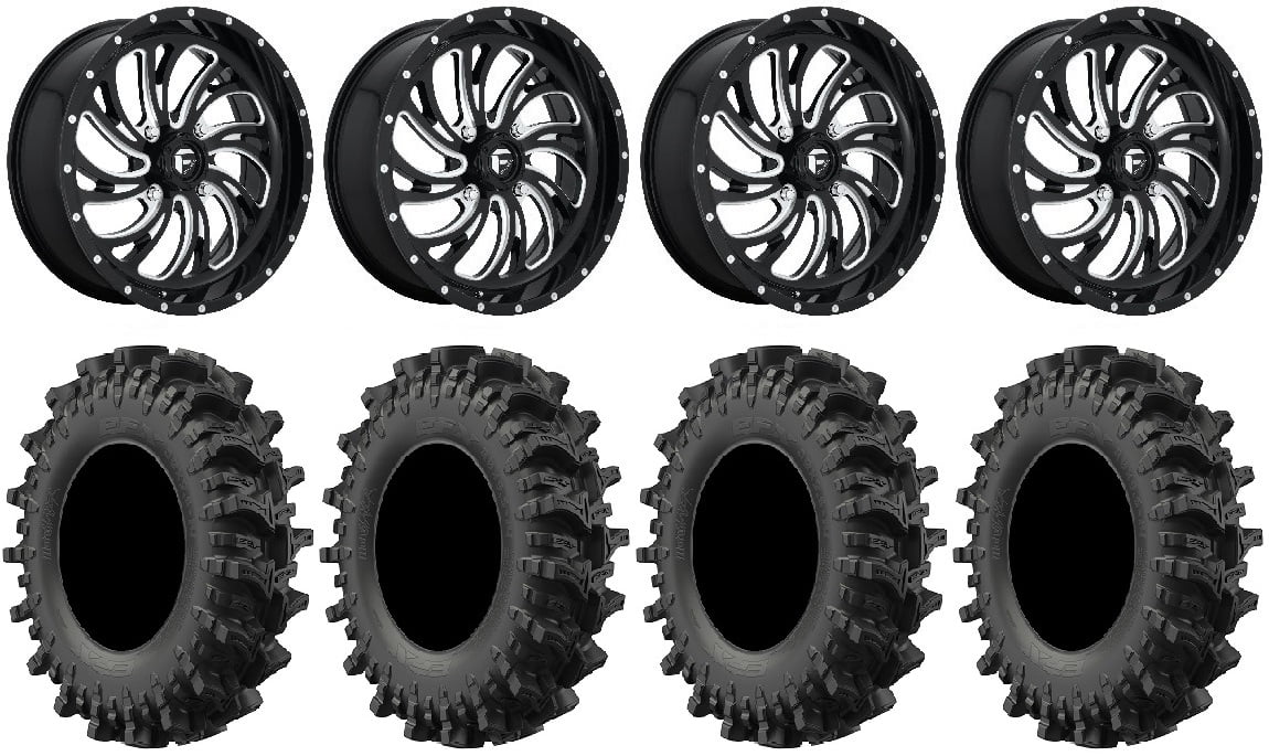 Fuel Kompressor 18" Wheels Black 32" MotoSlayer Tires Can-Am Commander ...