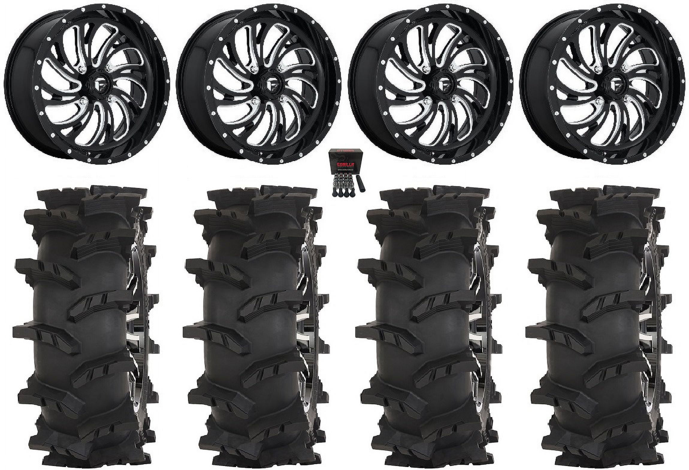 Fuel Kompressor 18" Wheels Black 33" Outlaw Max Tires Can-Am Maverick ...