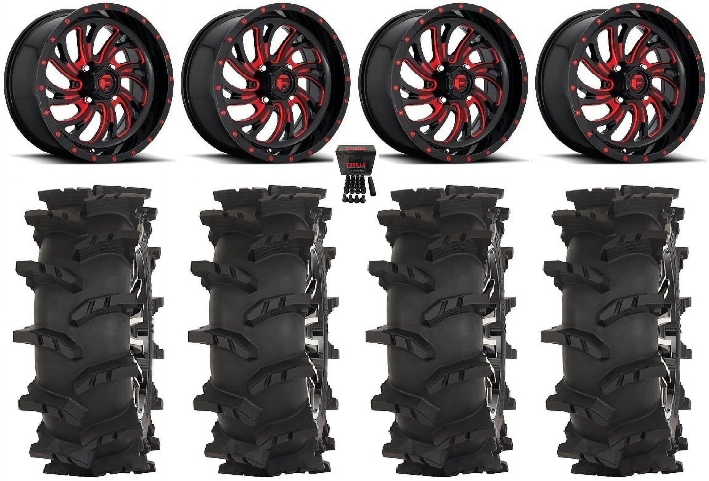 Fuel Kompressor 18" Wheels Red 33" Outlaw Max Tires Can-Am Commander ...