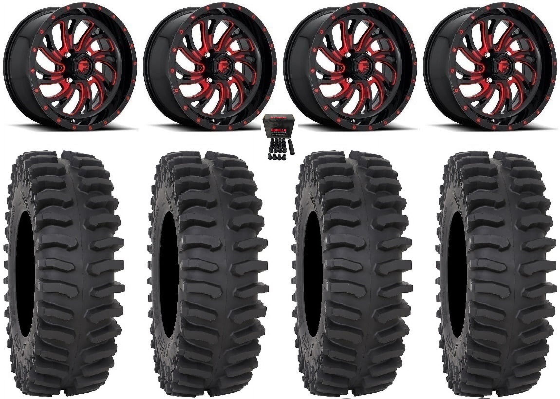 Fuel Kompressor 18" Wheels Red 35" XT400 Tires Can-Am Maverick X3 ...