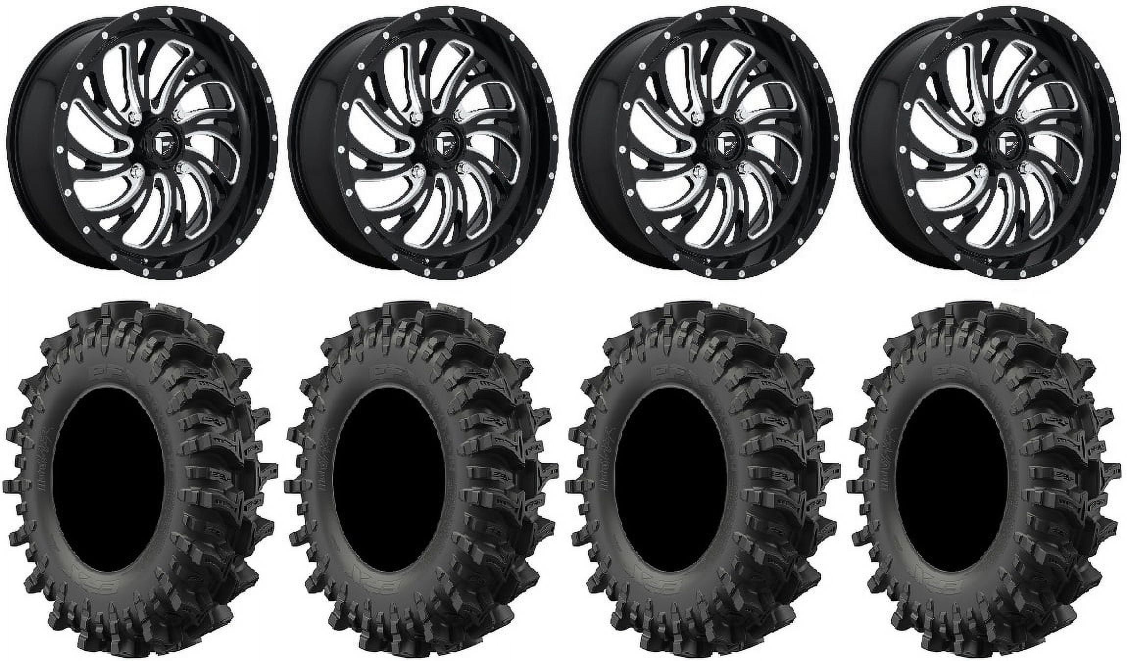 Fuel Kompressor 20" Wheels Black 33" MotoSlayer Tires Can-Am Commander ...