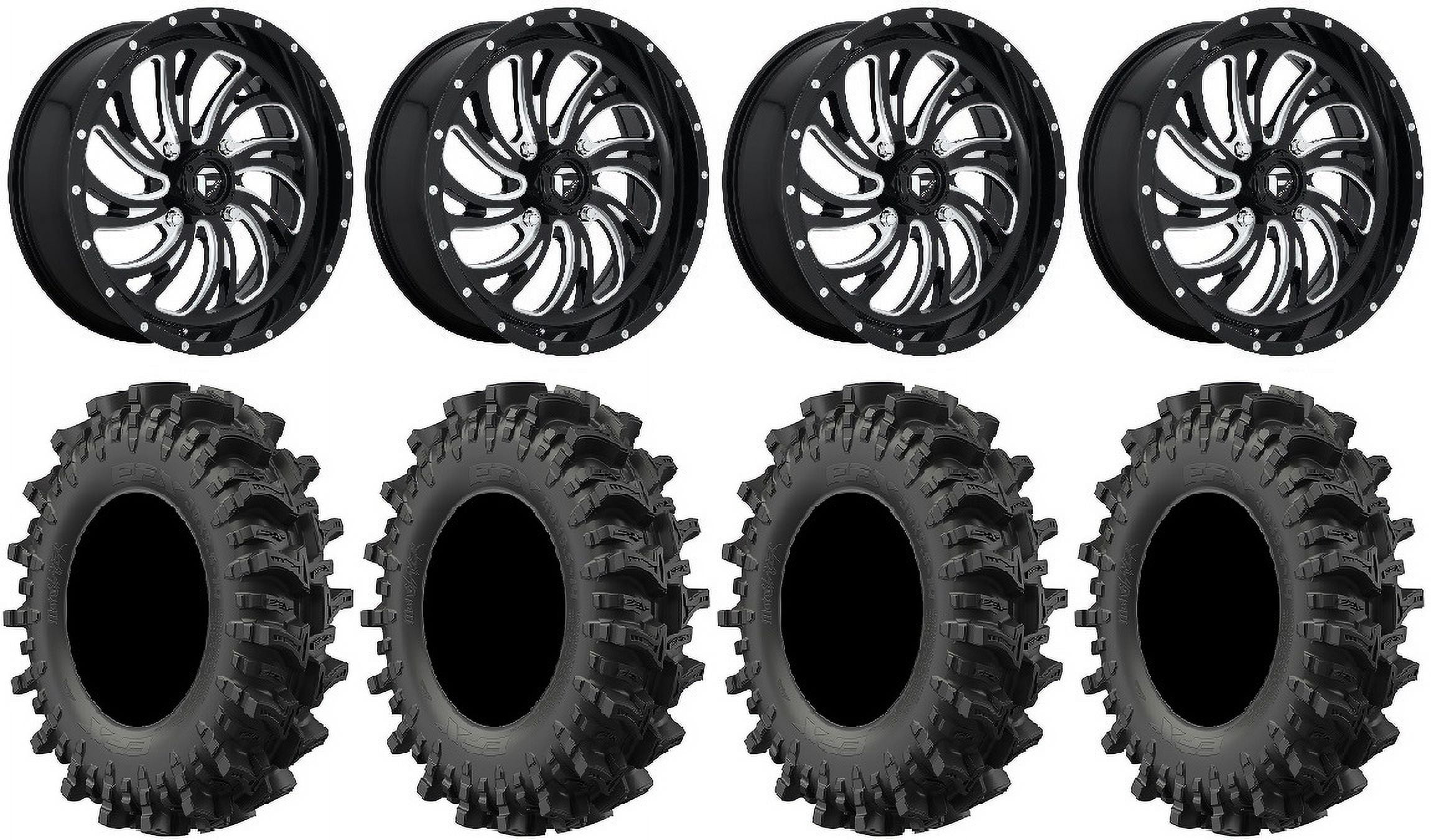 Fuel Kompressor 20" Wheels Black 35" MotoSlayer Tires Sportsman RZR ...