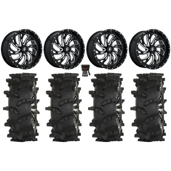 Fuel Kompressor 22" Wheels Black 35" Outlaw Max Tires Can-Am Maverick ...