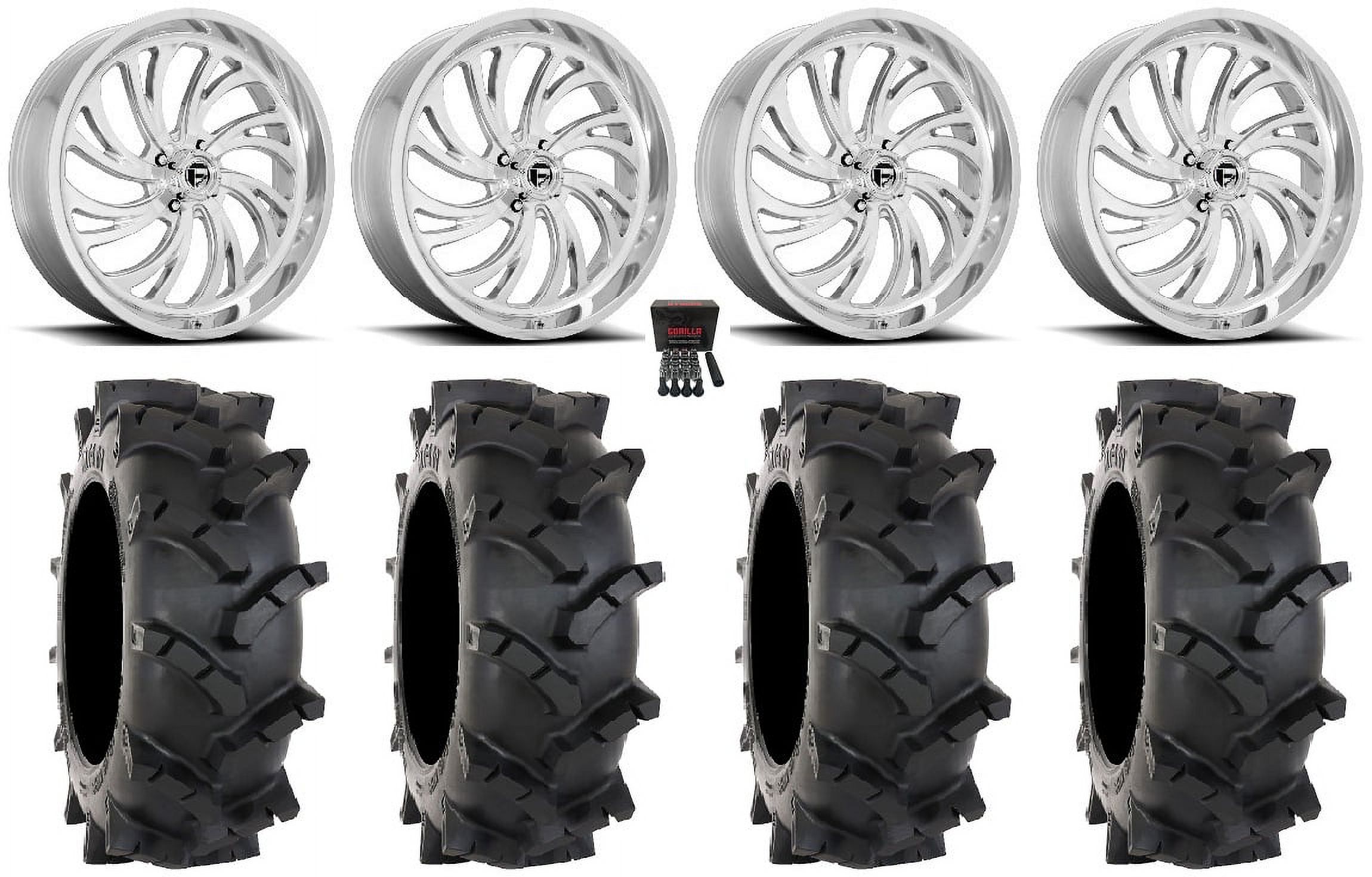 Fuel Kompressor 22" Wheels Polished 35" MT410 Tires Can-Am Commander ...