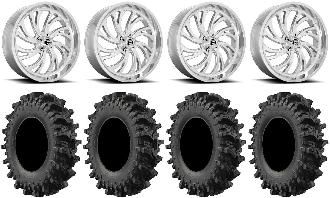 Fuel Kompressor 24" Wheels Polished 40" MotoSlayer Tires Sportsman RZR ...