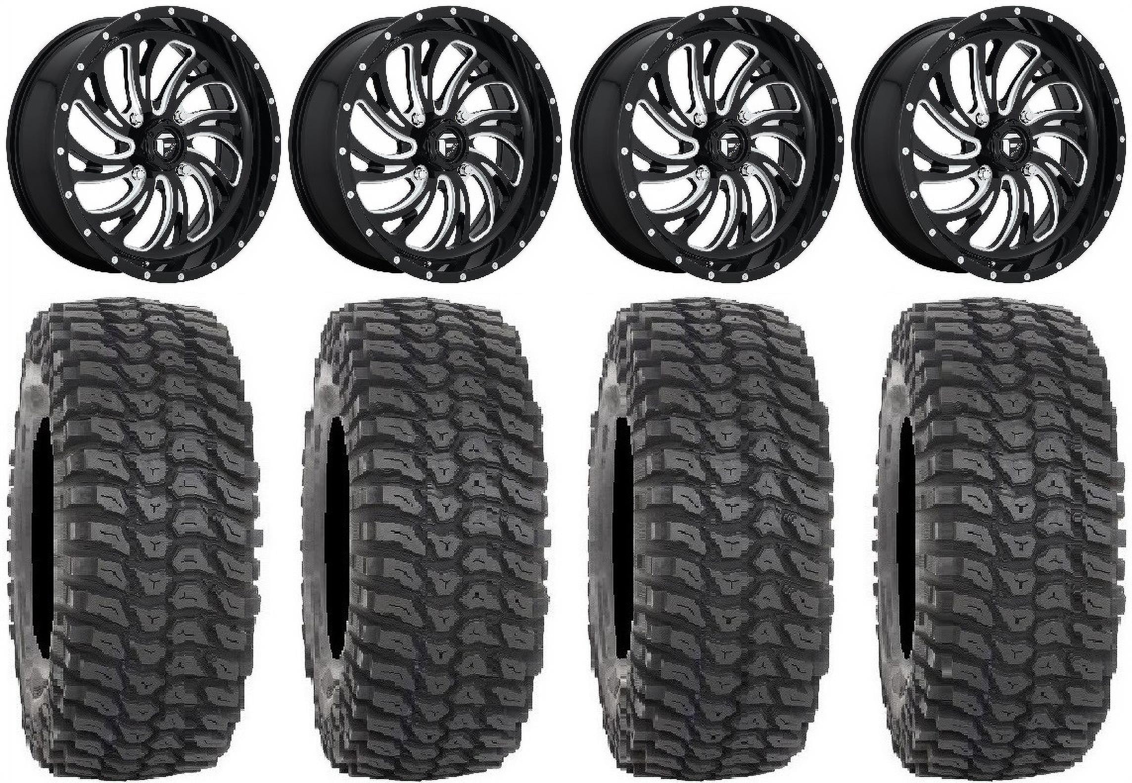 Fuel Kompressor Black 18" Wheels 36" XCR350 Tires Polaris RZR XP 1000 ...