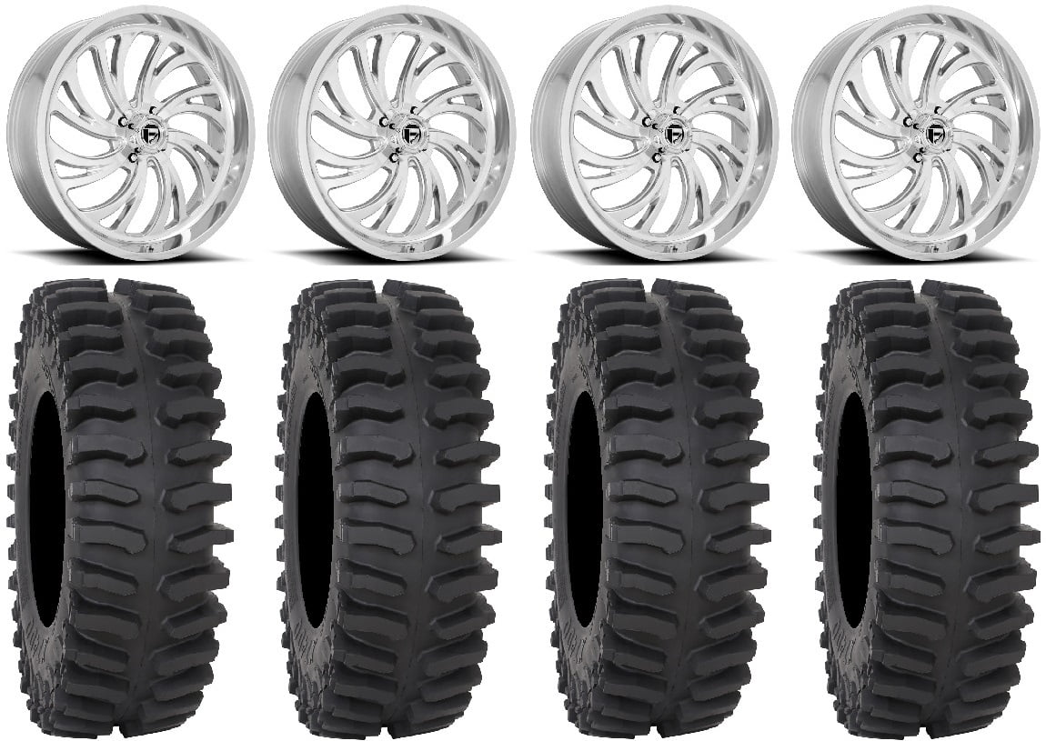 Fuel Kompressor Polished 24" Wheels 40" XT400 Tires Sportsman RZR ...