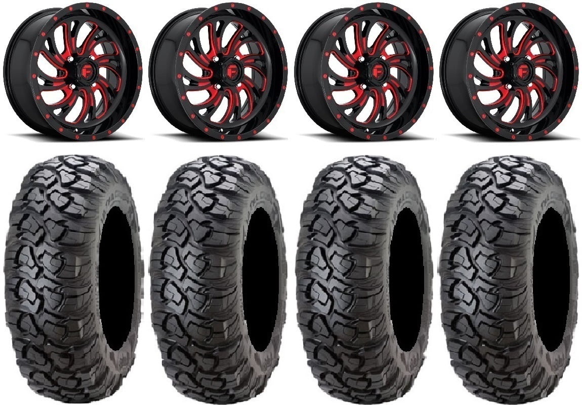 Fuel Kompressor Red 18" Wheels 34" Ultracross Tires Sportsman RZR ...