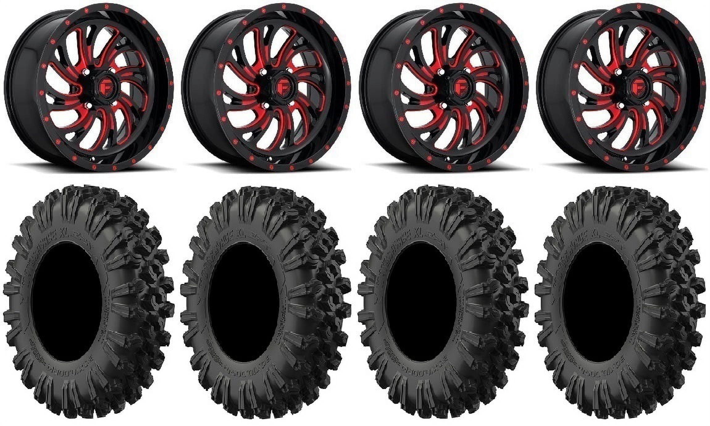 Fuel Kompressor Red 18" Wheels 40" MotoRavage XL Tires Sportsman RZR ...