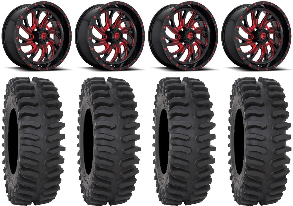 Fuel Kompressor Red 20" Wheels 33" XT400 Tires Sportsman RZR Ranger ...