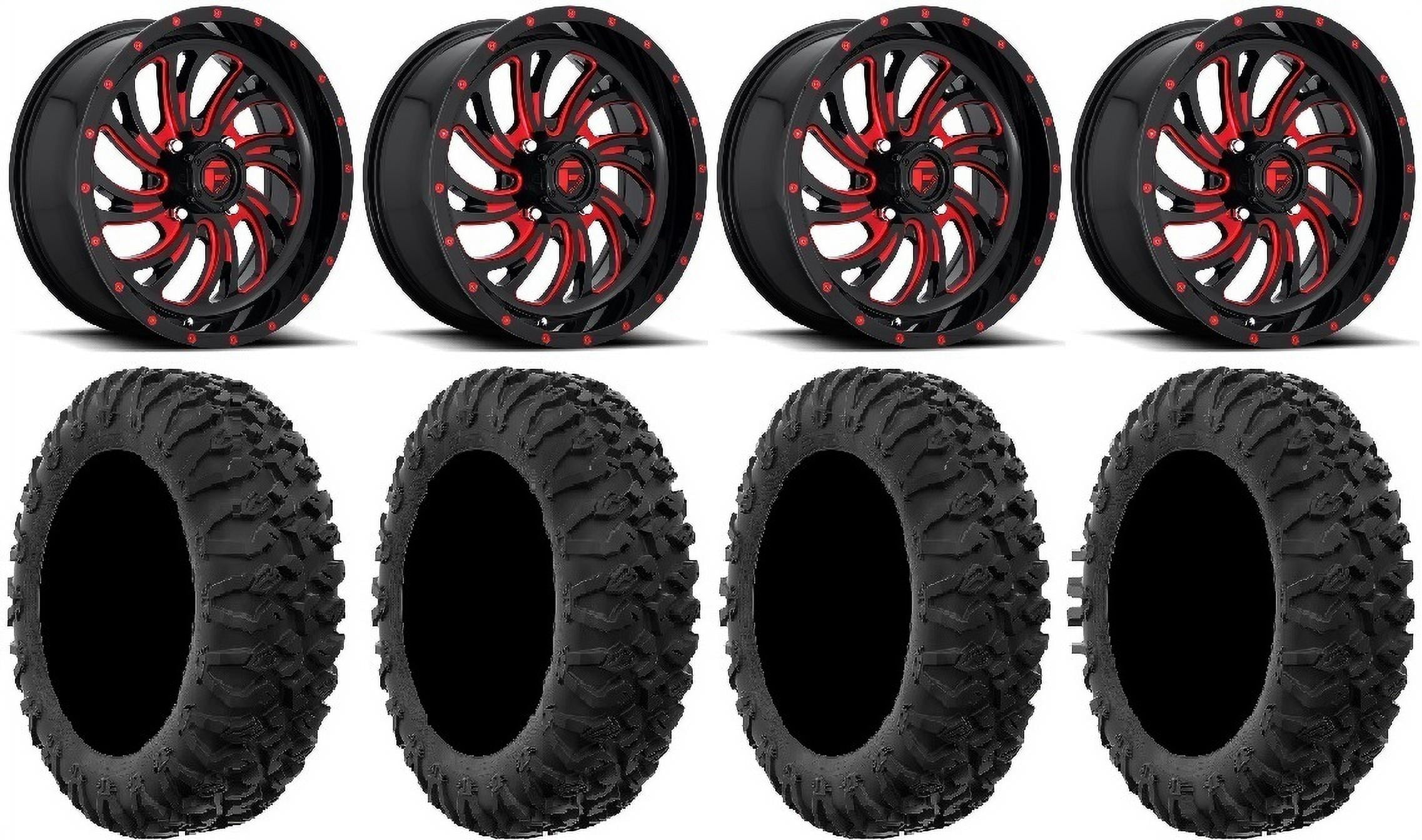 Fuel Kompressor Red 20" Wheels 35" MotoClaw Tires Polaris RZR XP 1000 ...