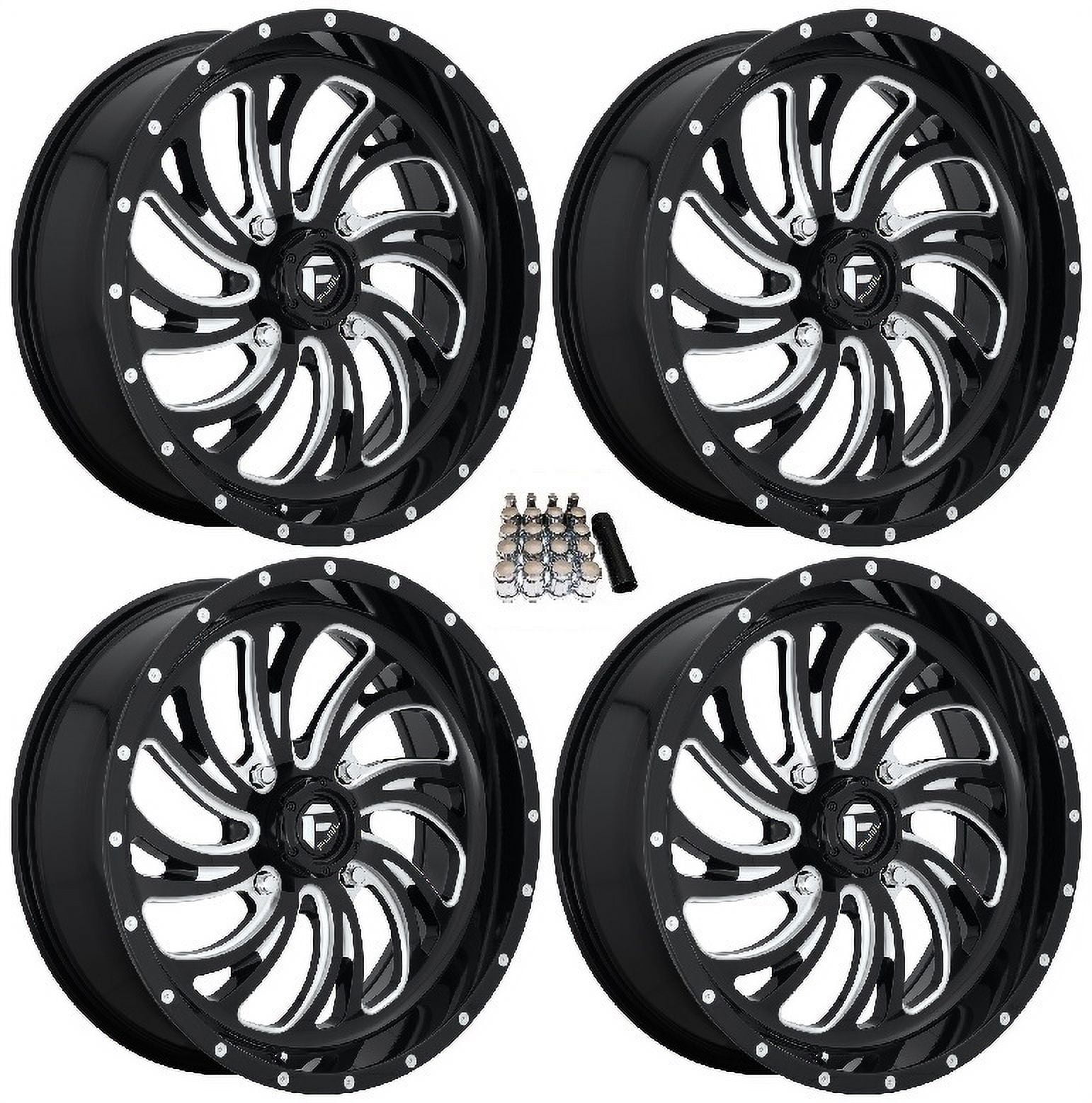 Fuel Kompressor UTV Wheels Black 24" Kawasaki Mule Pro FXT - Walmart.com