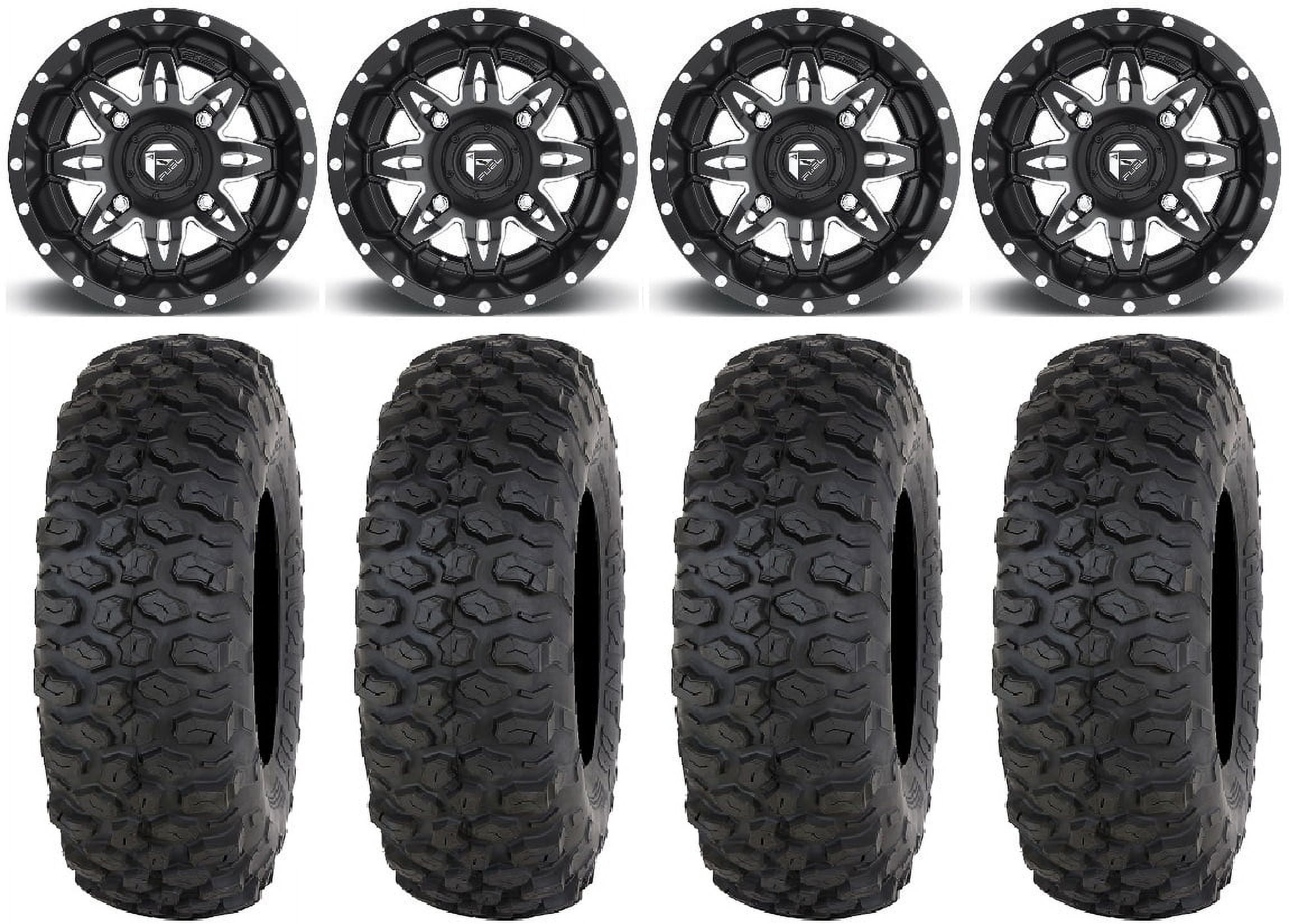 Fuel Lethal 14" Wheels Black 30" Chicane DS Tires Kawasaki Mule Pro FXT ...