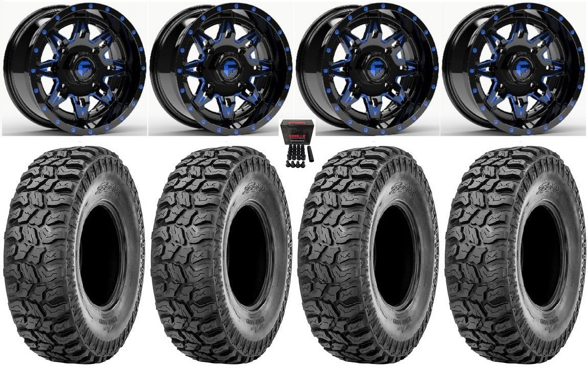 Fuel Lethal 14" Wheels Blue 27" Ridge Saw 2.0 Tires Sportsman RZR ...