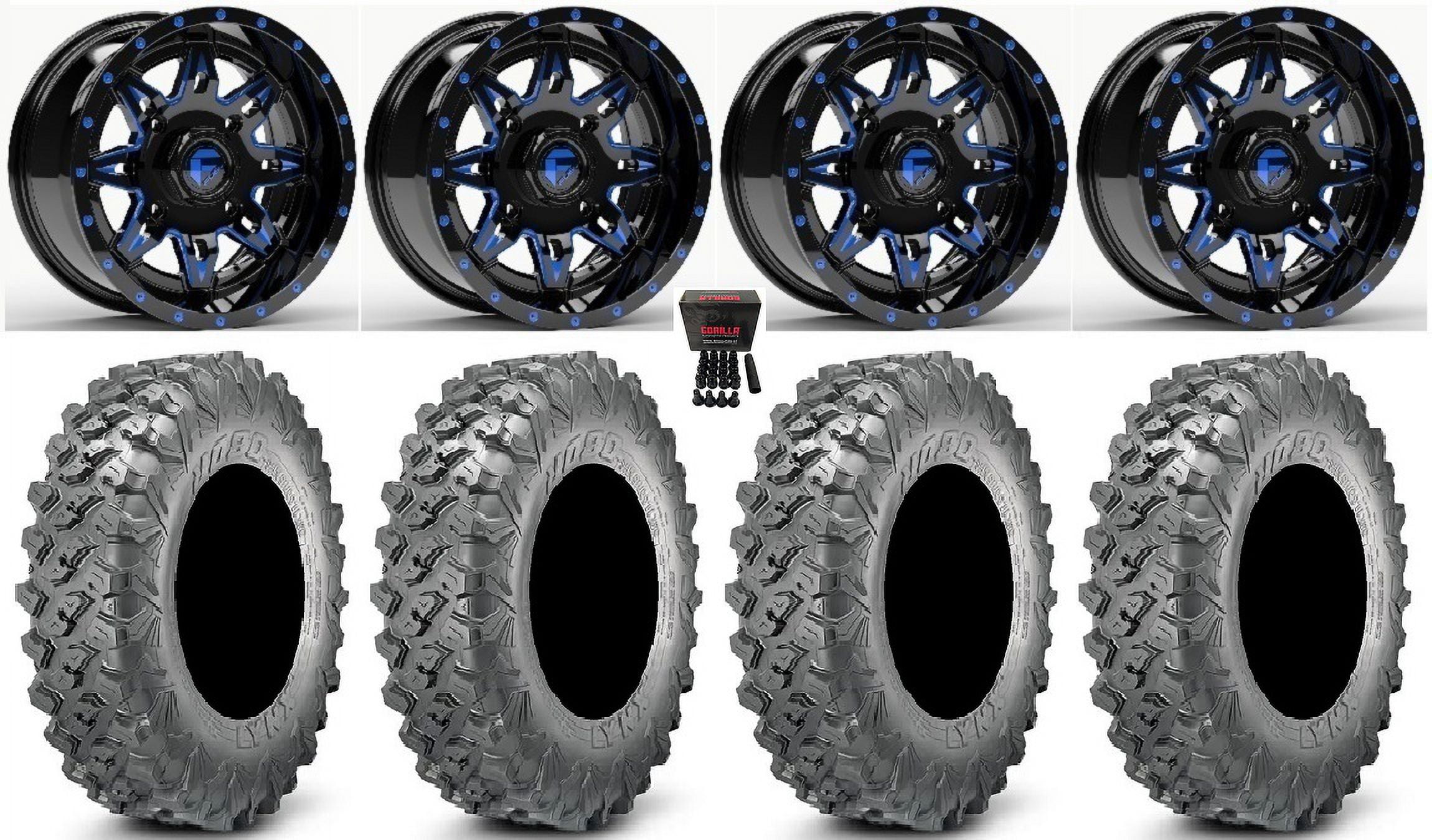 Fuel Lethal 14" Wheels Blue 32" Lynx SXS Tires Sportsman RZR Ranger ...