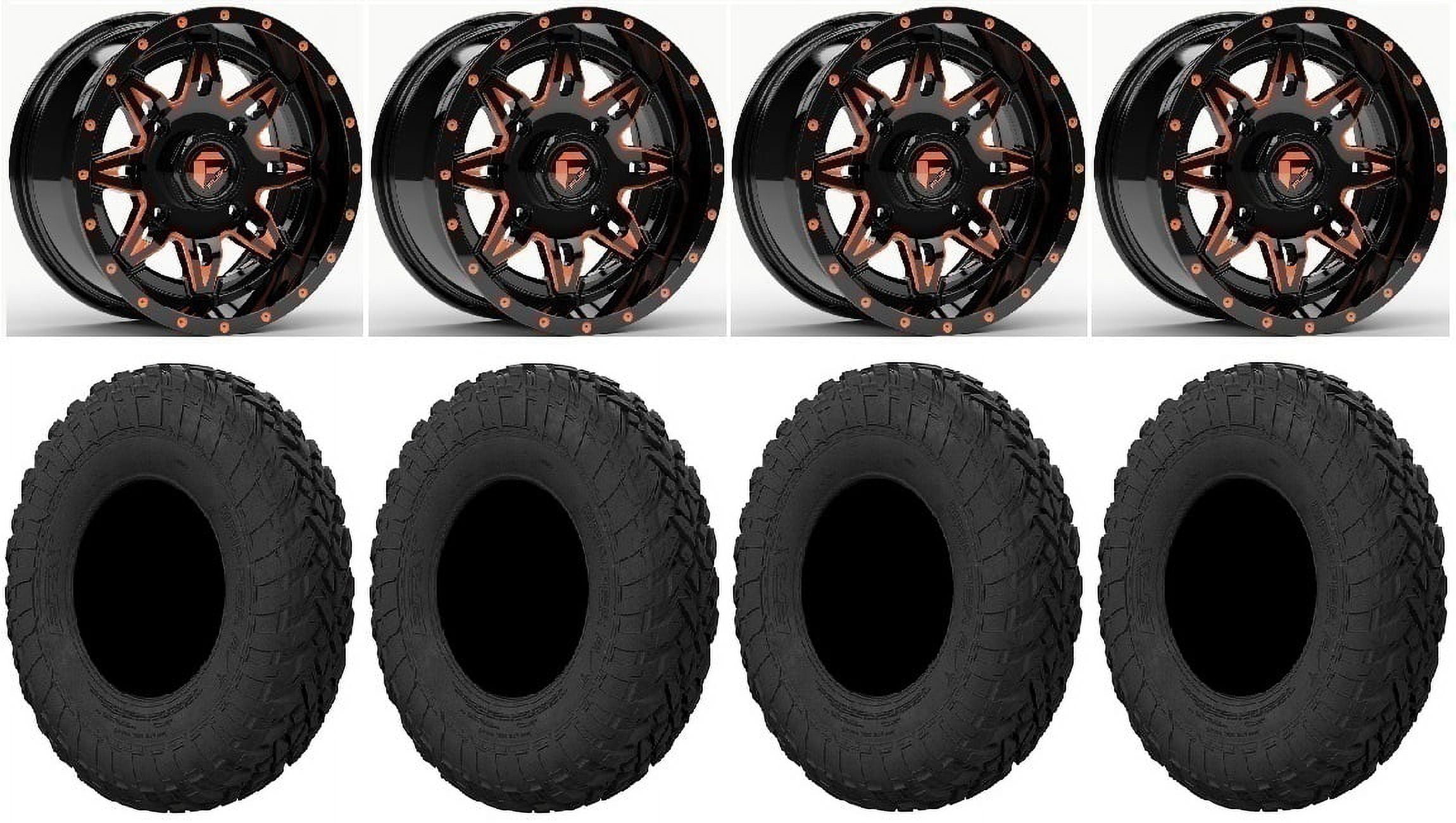 Fuel Lethal 14" Wheels Orange 32" Gripper R/T Tires Sportsman RZR ...