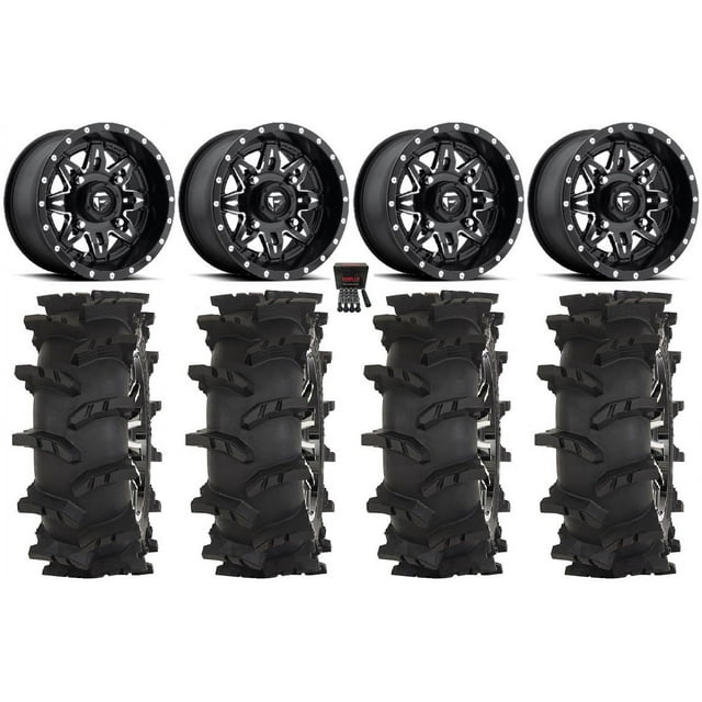 Fuel Lethal 15" Wheels Black 32" Outlaw Max Tires Polaris RZR XP 1000 ...